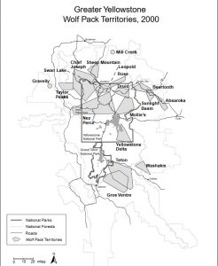 Wolf pack territories in Grand Teton and Yellowstone National Parks and ...