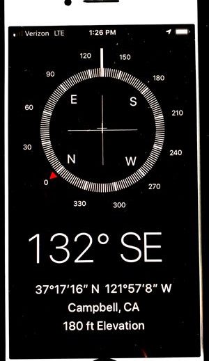 Find a compass, altitude, latitude and longitude on your cell phone ...