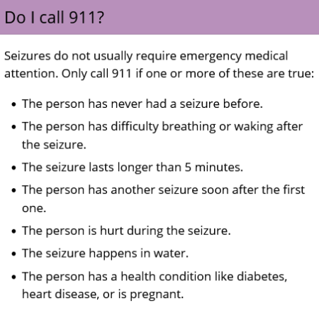 Seizures, causes of and basic care for – Mary Donahue