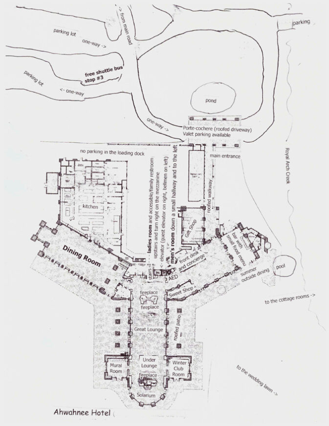 Ahwahnee Hotel map – Mary Donahue